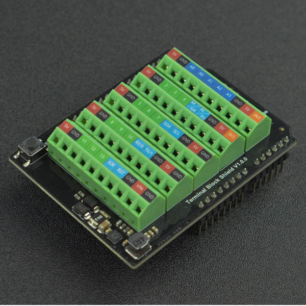 Terminal Block Shield for Arduino UNO اردوينو شيلد روزيتات للاونو | RAM ...